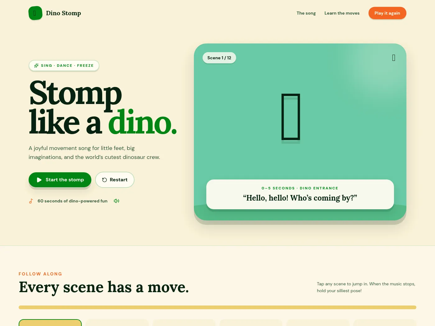 Dino Stomp Song App