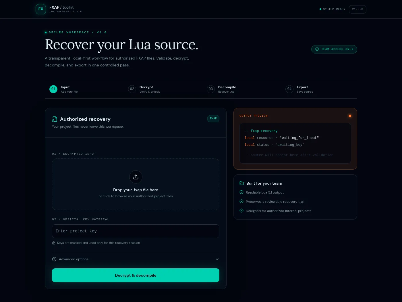FXAP Decrypt Toolkit