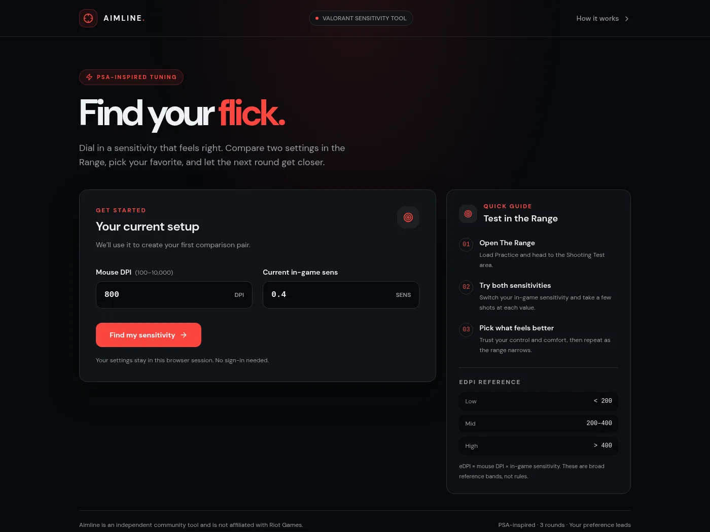Valorant Sensitivity Finder