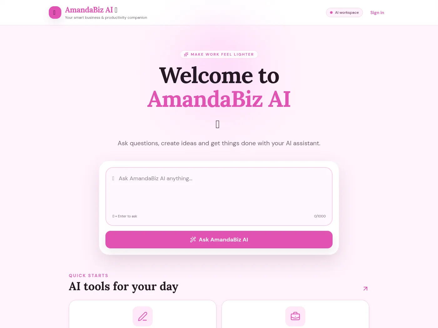 Amanda-Biz AI Assistant