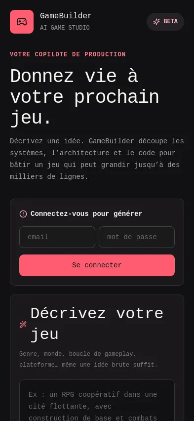 GameBuilder AI