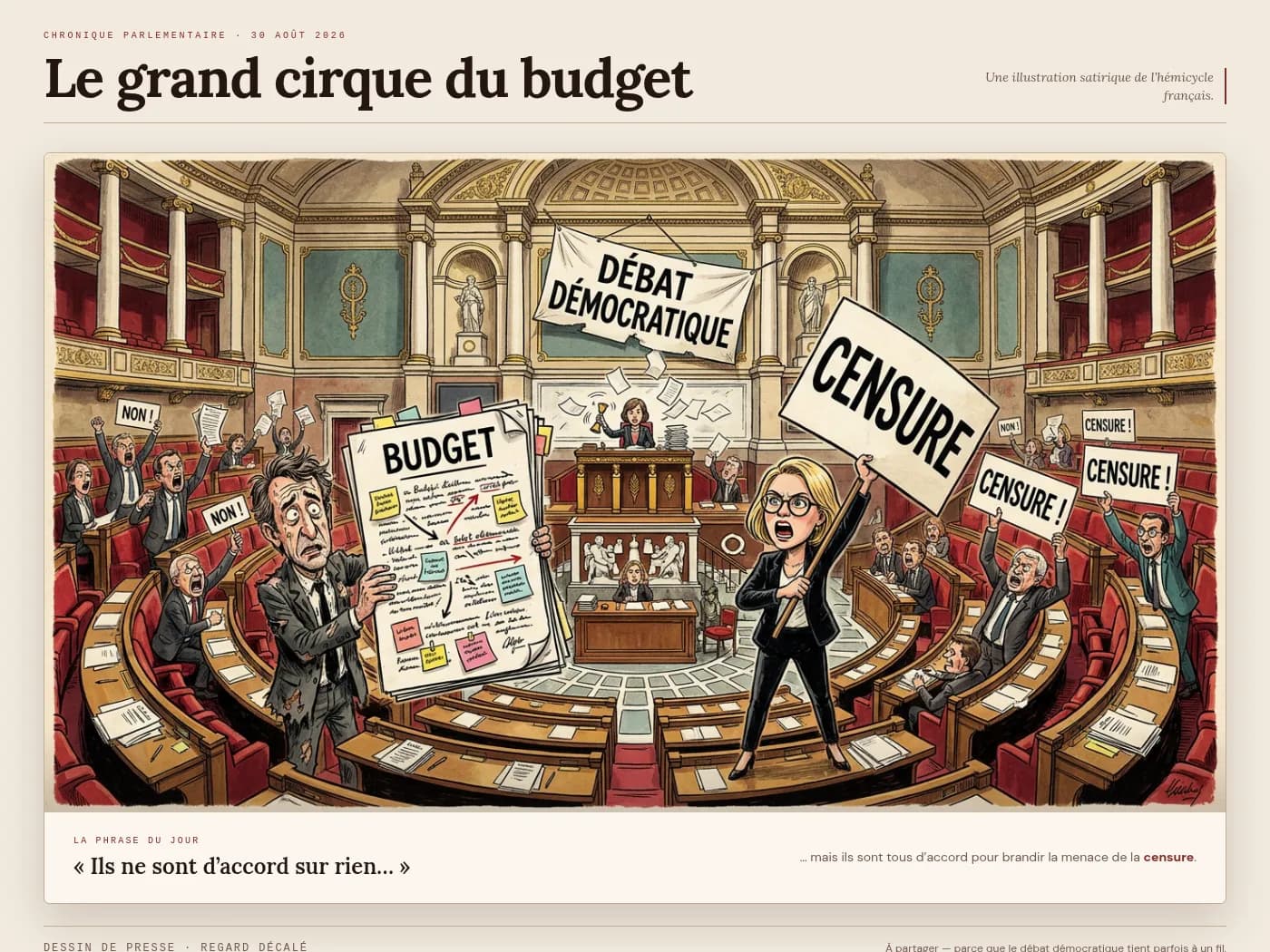 Assemblée Satire Sketch