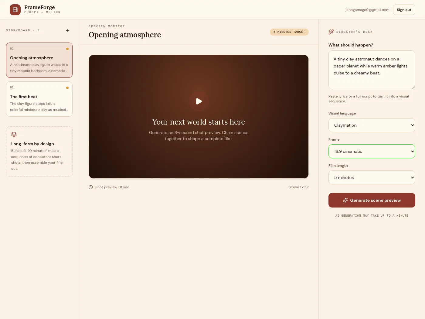 Prompt 3D Animator