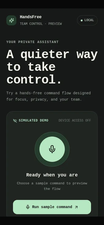 HandsFree Voice Assistant