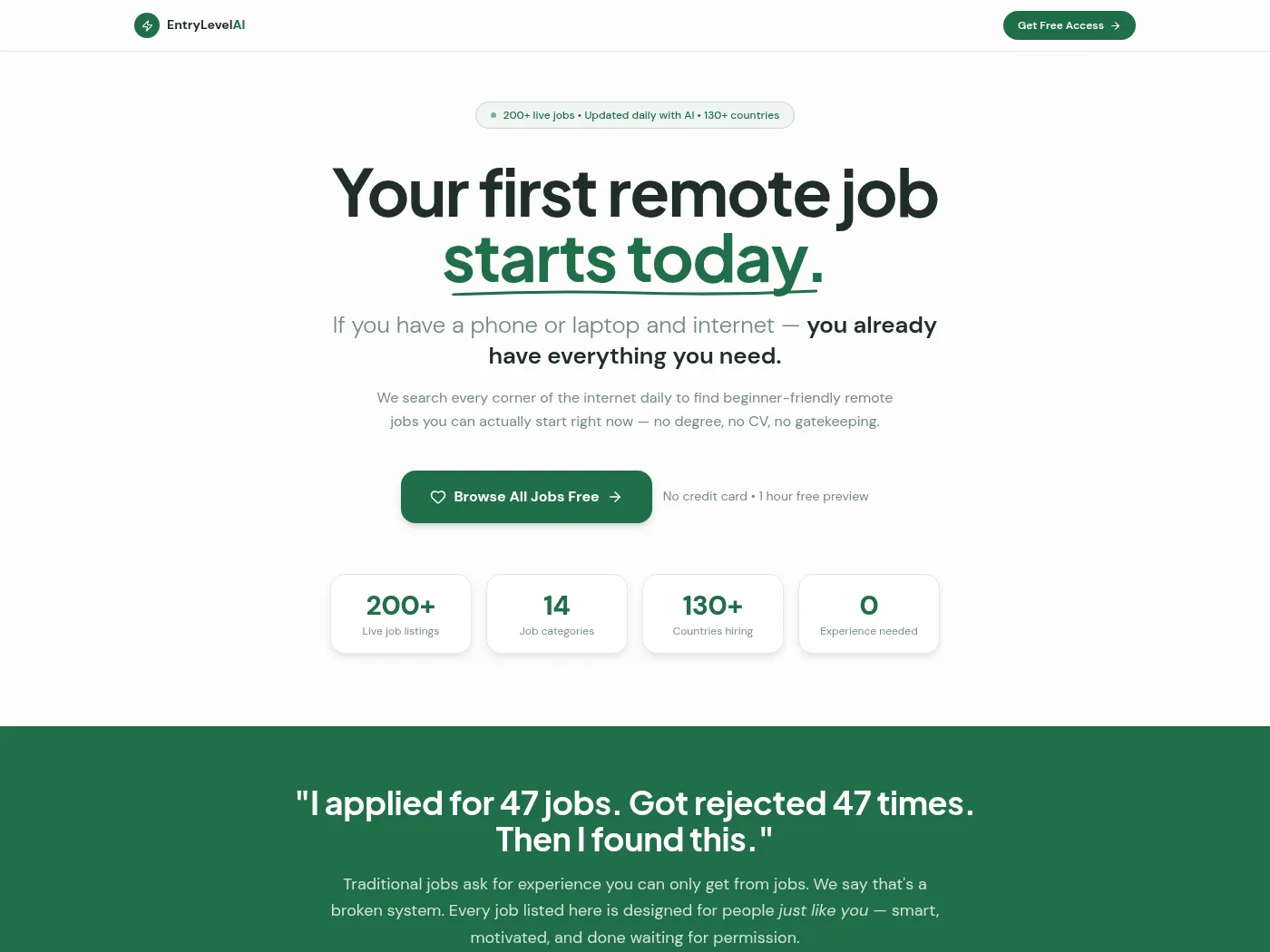 EntryLevel AI Job Hub