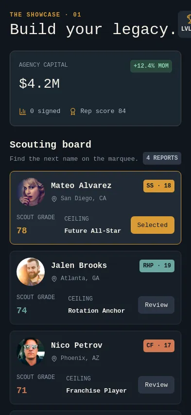 Baseball Agent Tycoon