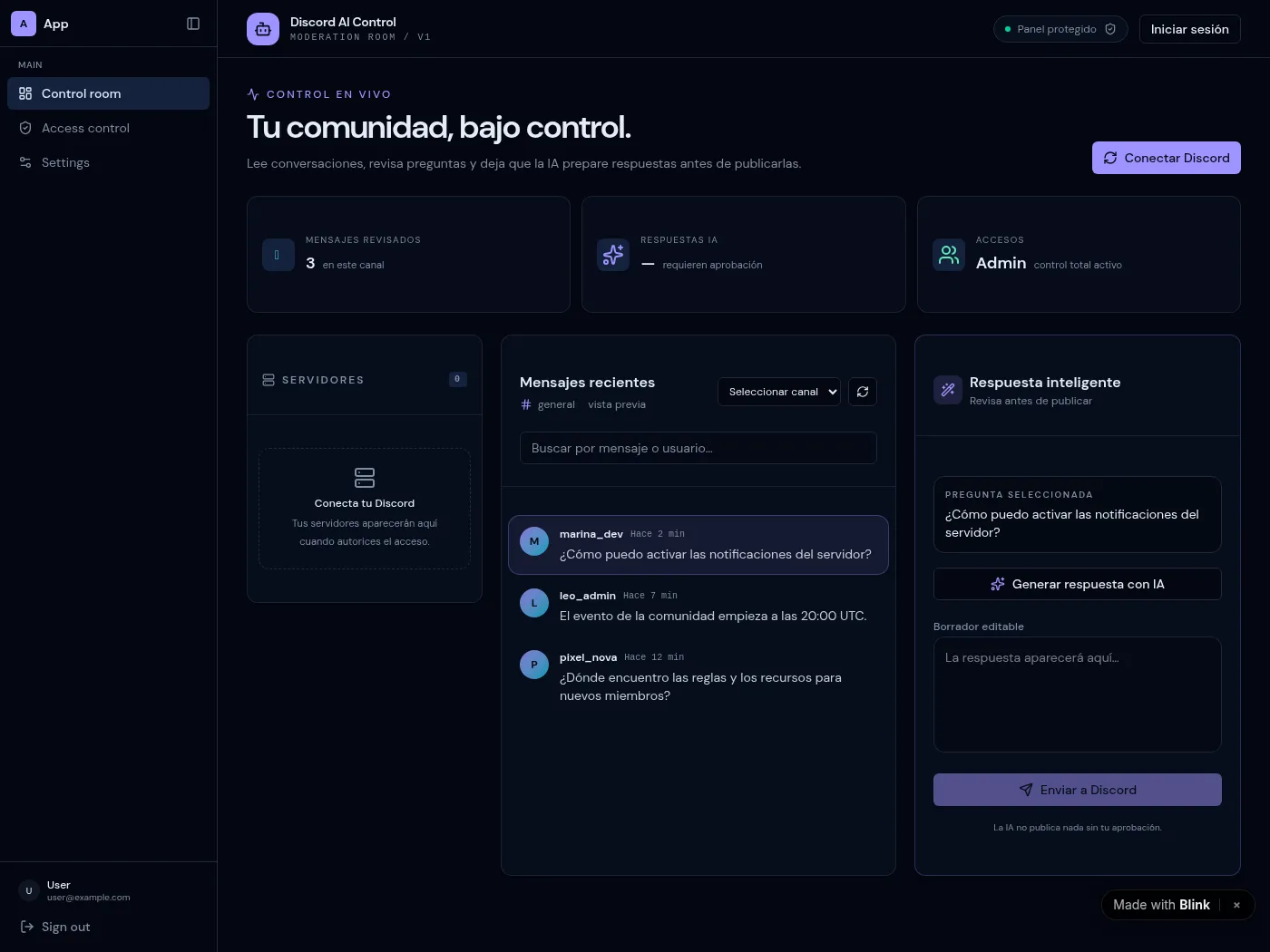 Discord AI Control Panel