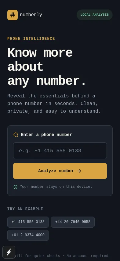 Number Analyzer Mobile