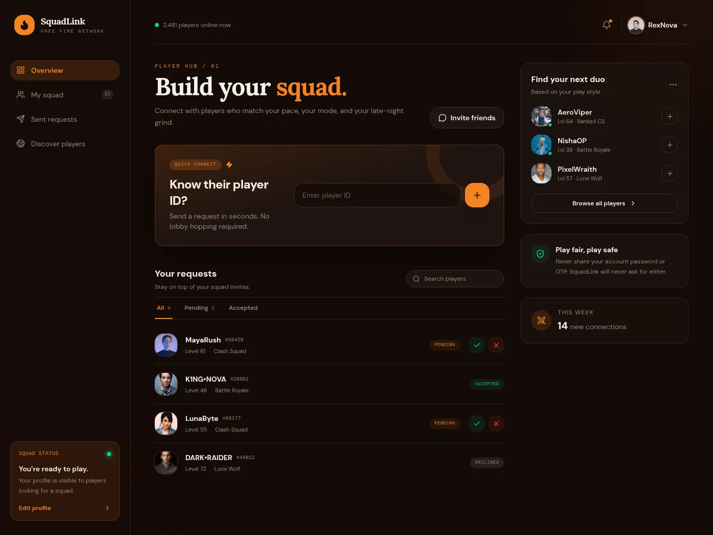 FreeFire Friends Connect