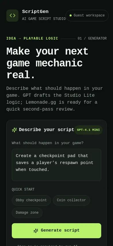 ScriptGen AI Studio