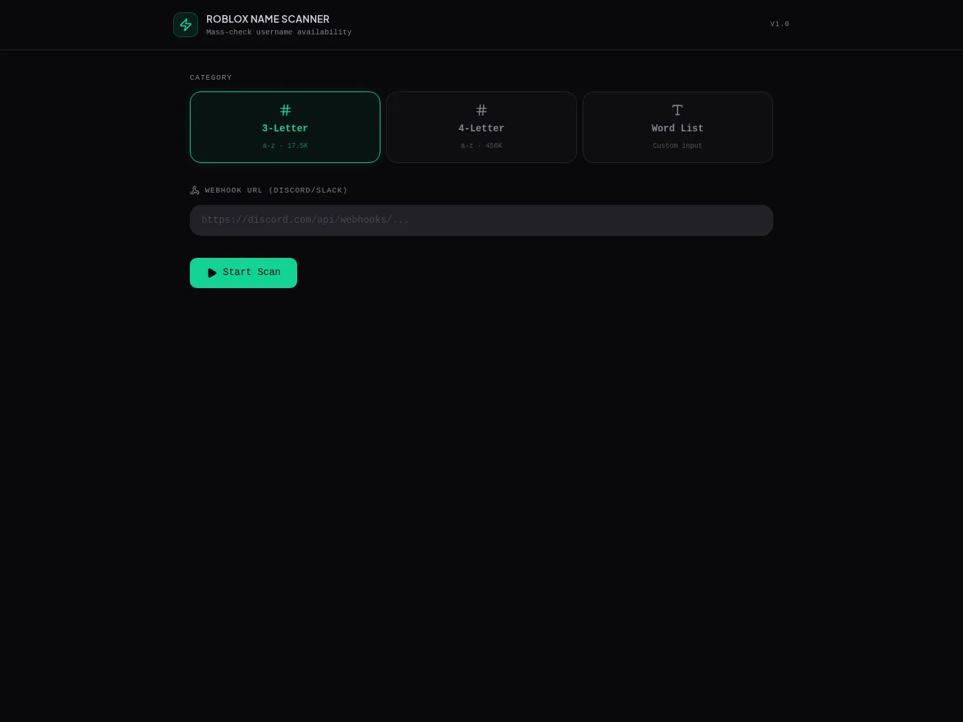 TikTok Name Scanner