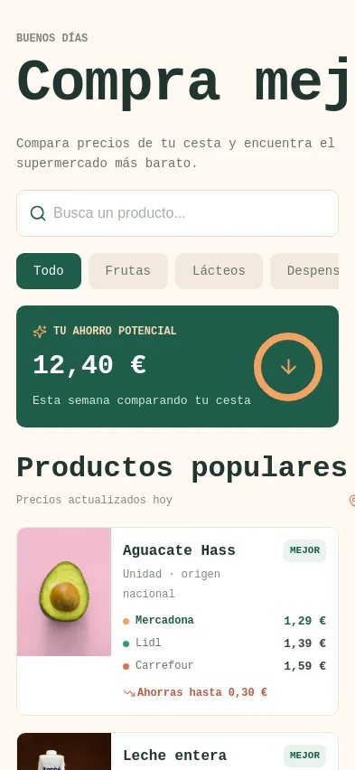 Supermarket Saver App