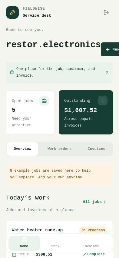 Service Invoice App