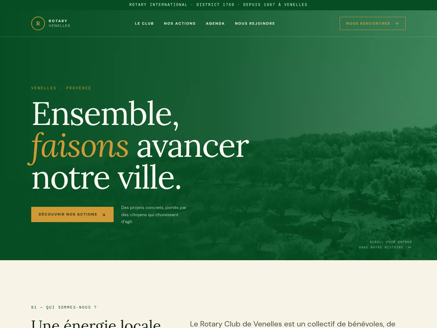 Rotary Venelles Web Portal