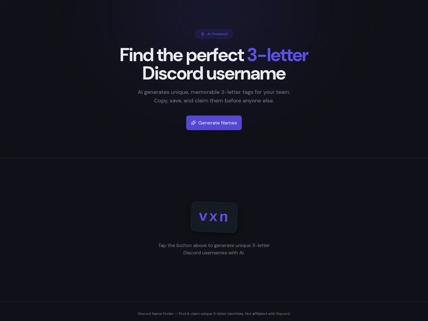 Discord Name Finder
