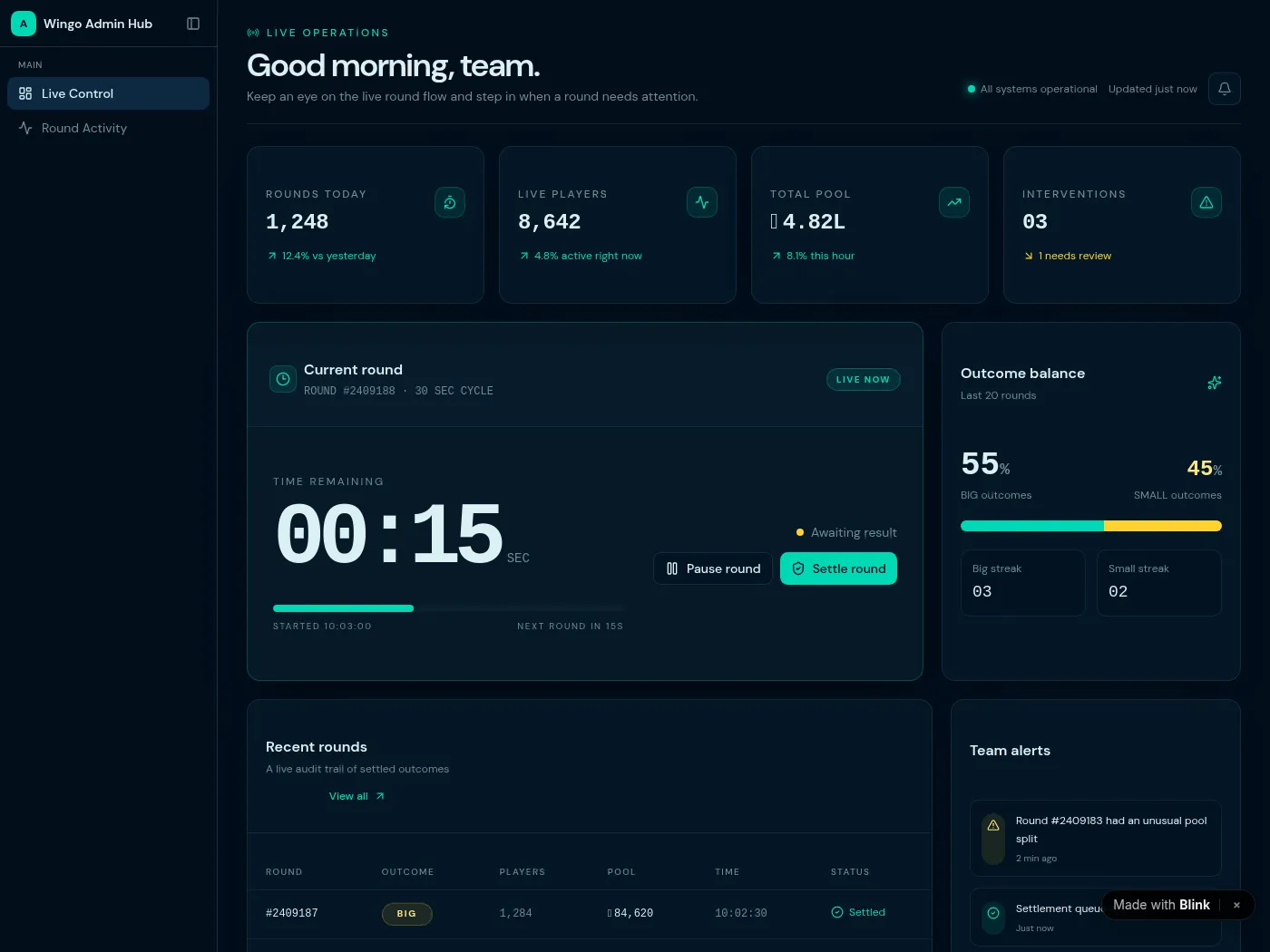 Wingo Admin Hub
