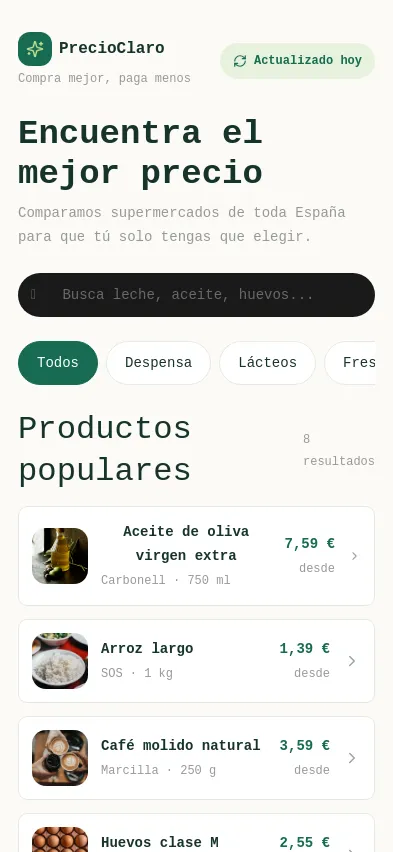 Supermercado Precio Finder