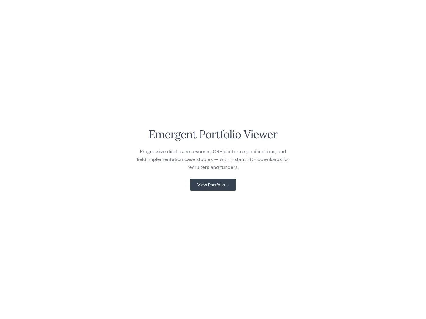 Emergent Portfolio Viewer