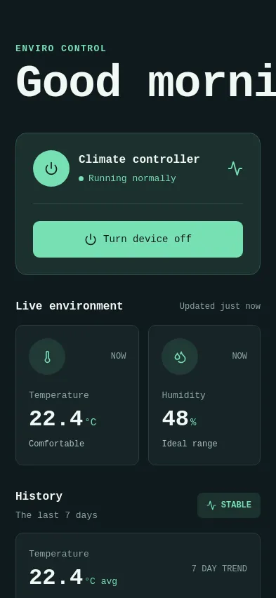 Enviro Control Dashboard