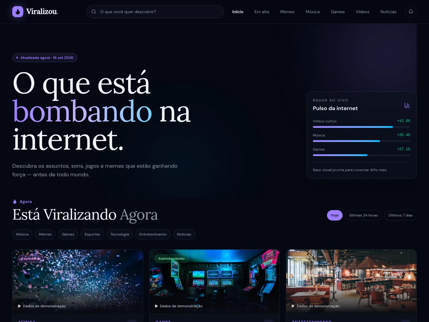 Viralizou Trends Hub