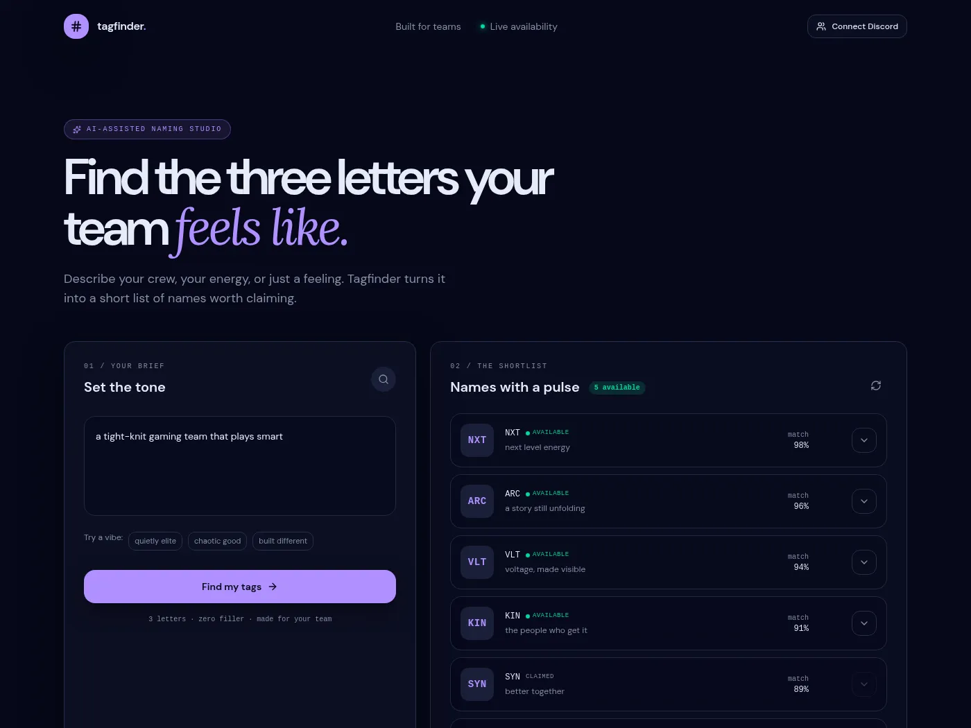 AI Discord Tag Finder