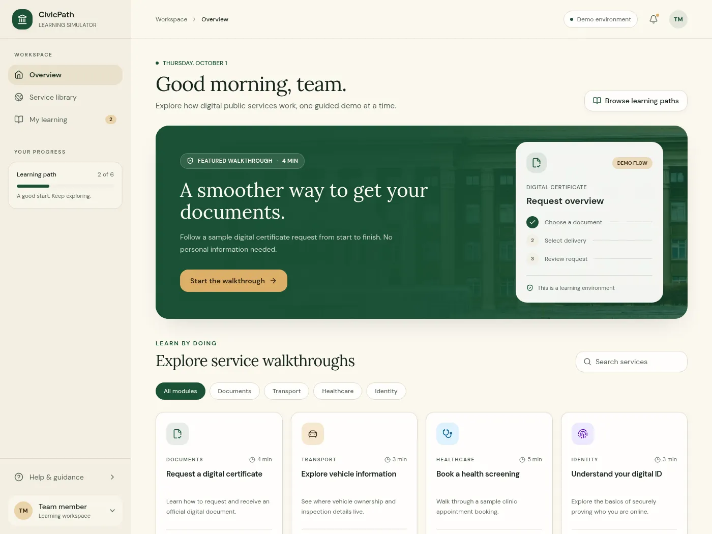 E-Gov Platform Simulator