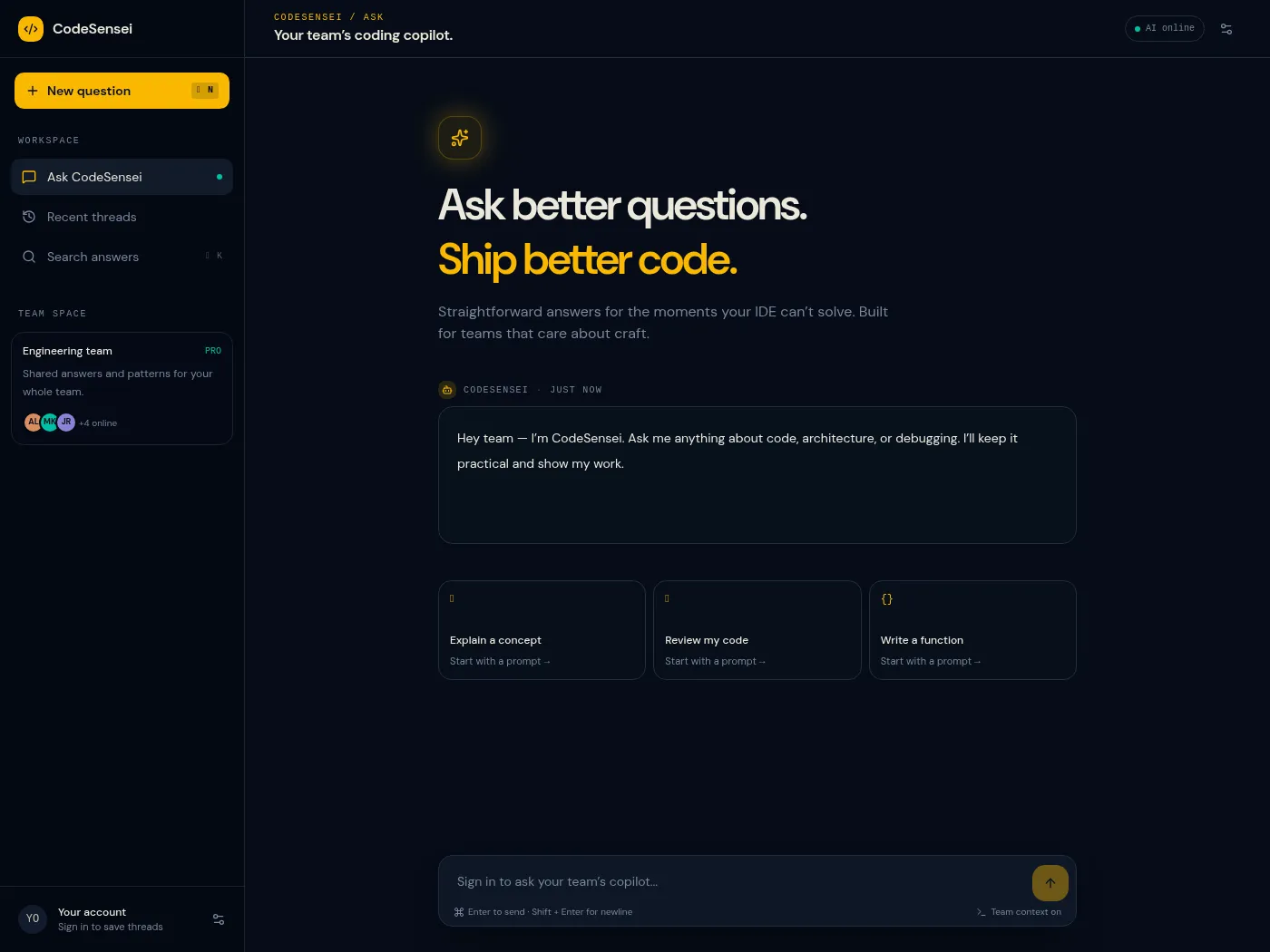 CodeSensei AI Assistant