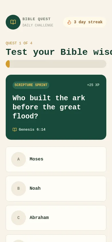 Bible Quest Game