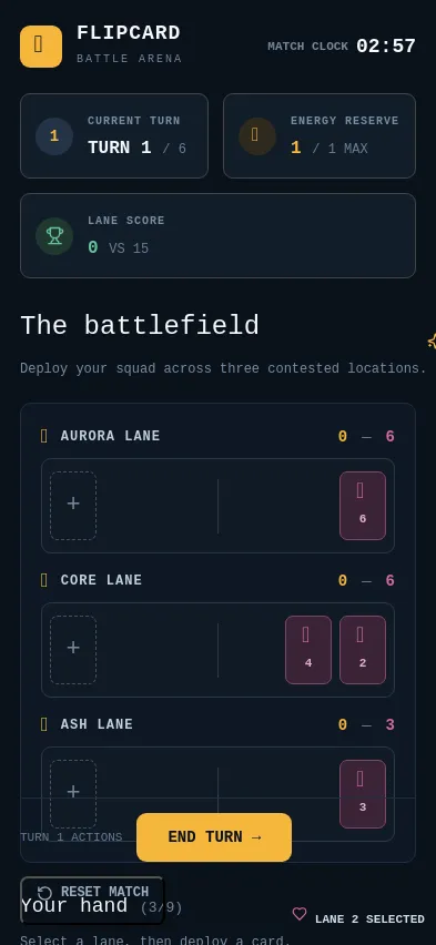 FlipCard Battle Arena