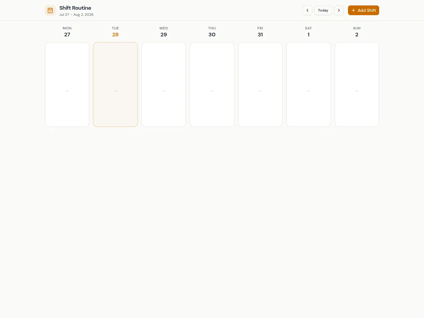 Shift Scheduler App