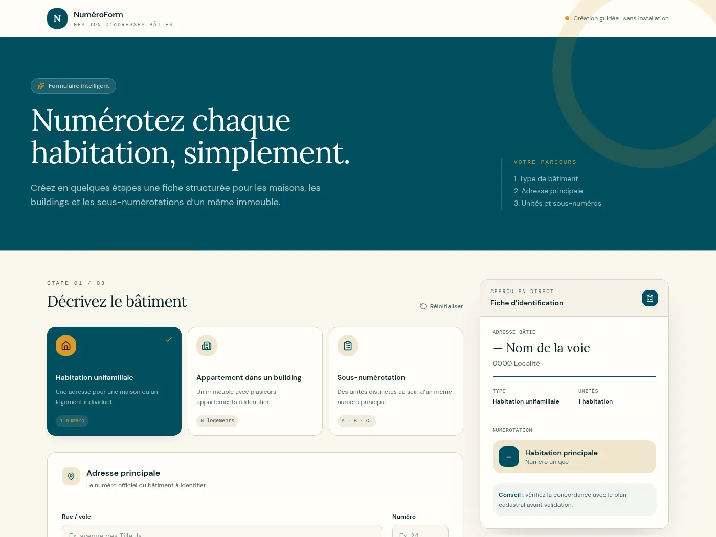 Numérotation Immeubles Web