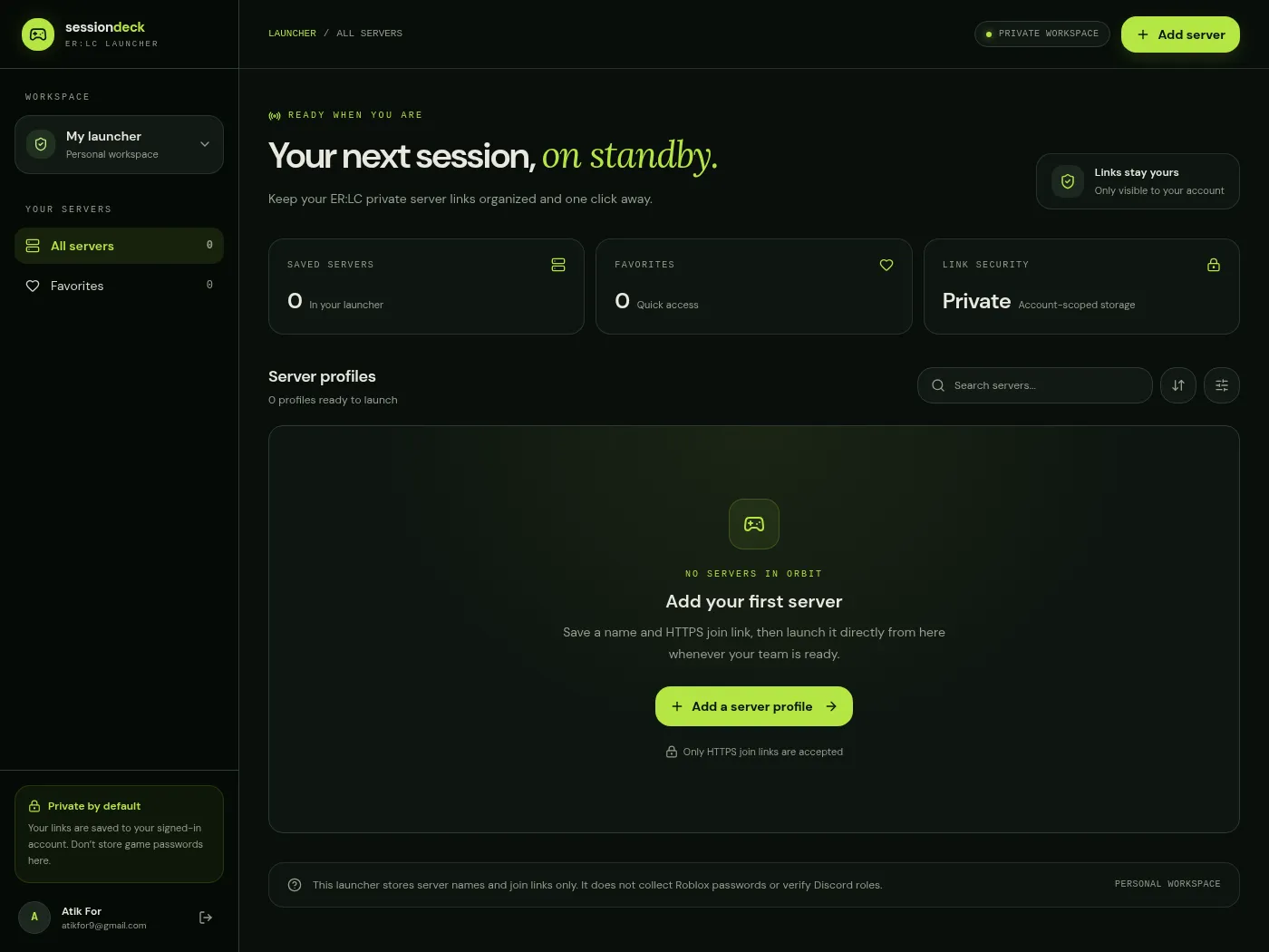 ER:LC Multi-Account Launcher