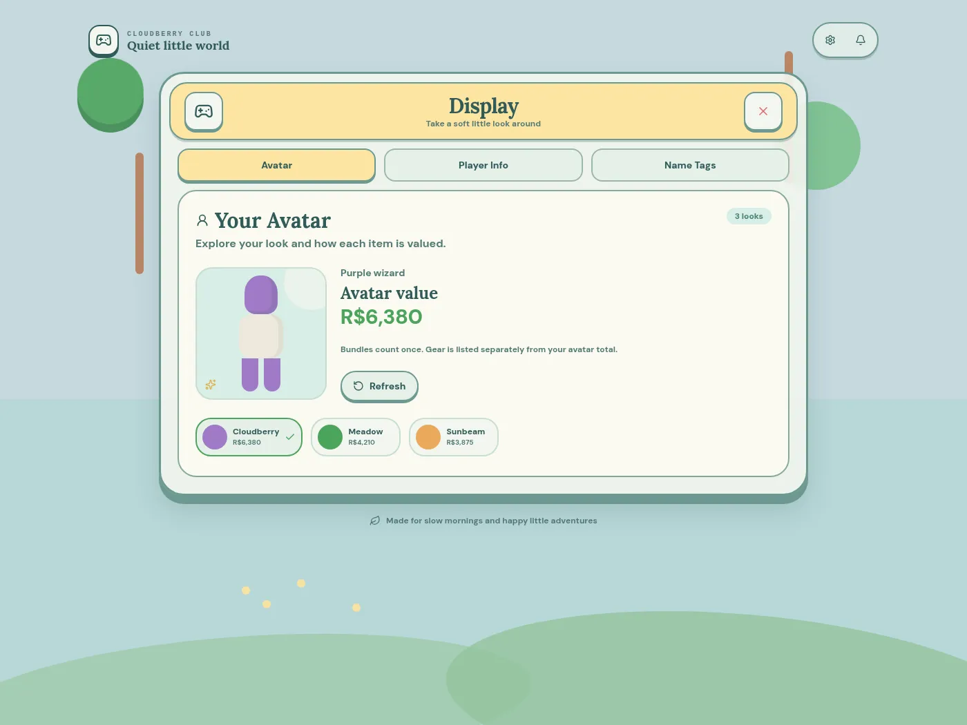 Cartoon Chill Roblox UI