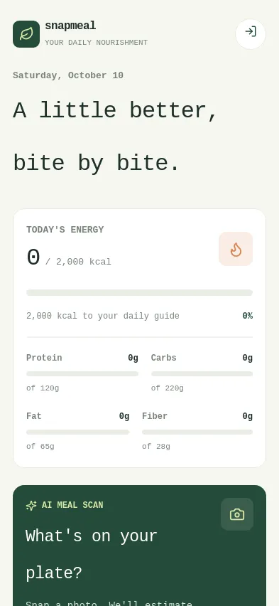 SnapMeal Nutrition Tracker