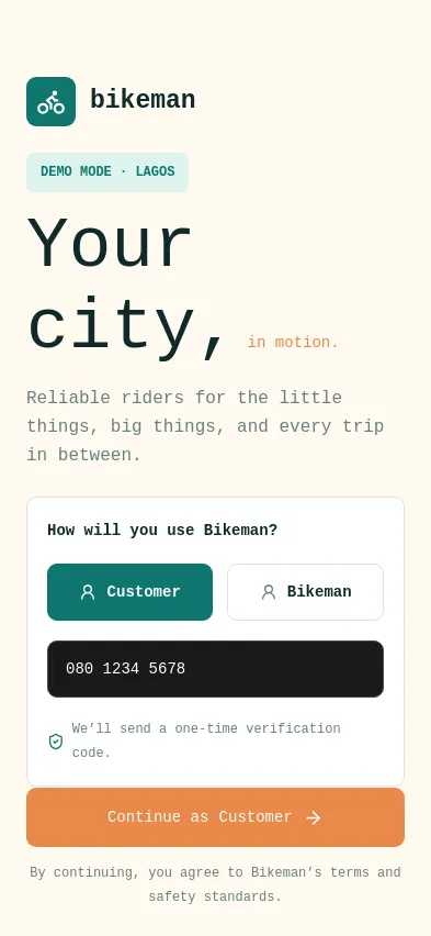 Bikeman Marketplace App