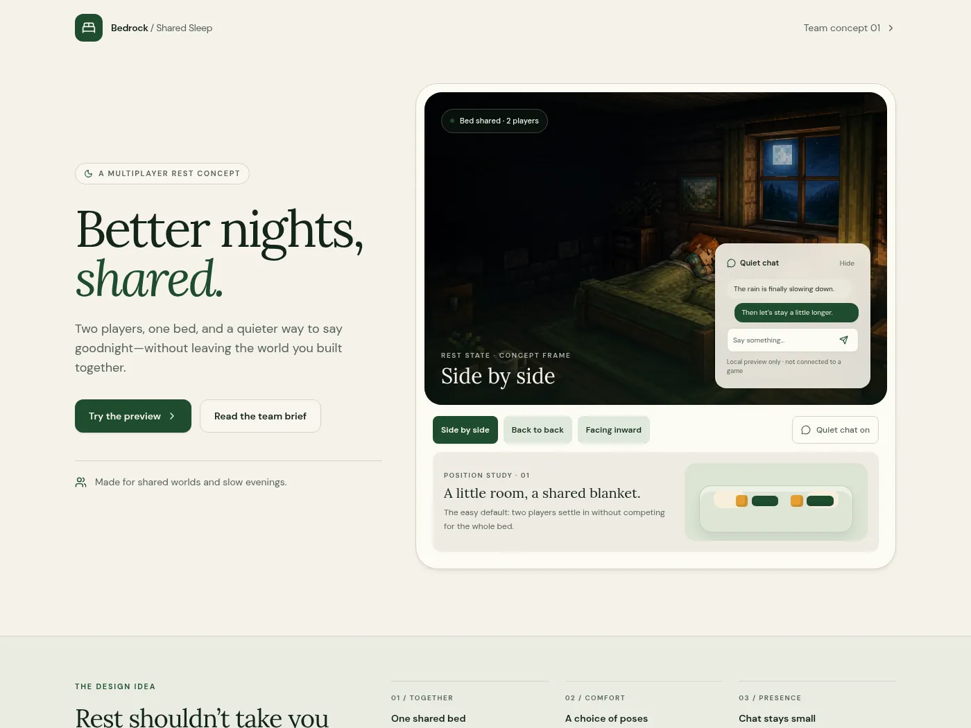 Bedrock Shared Sleep