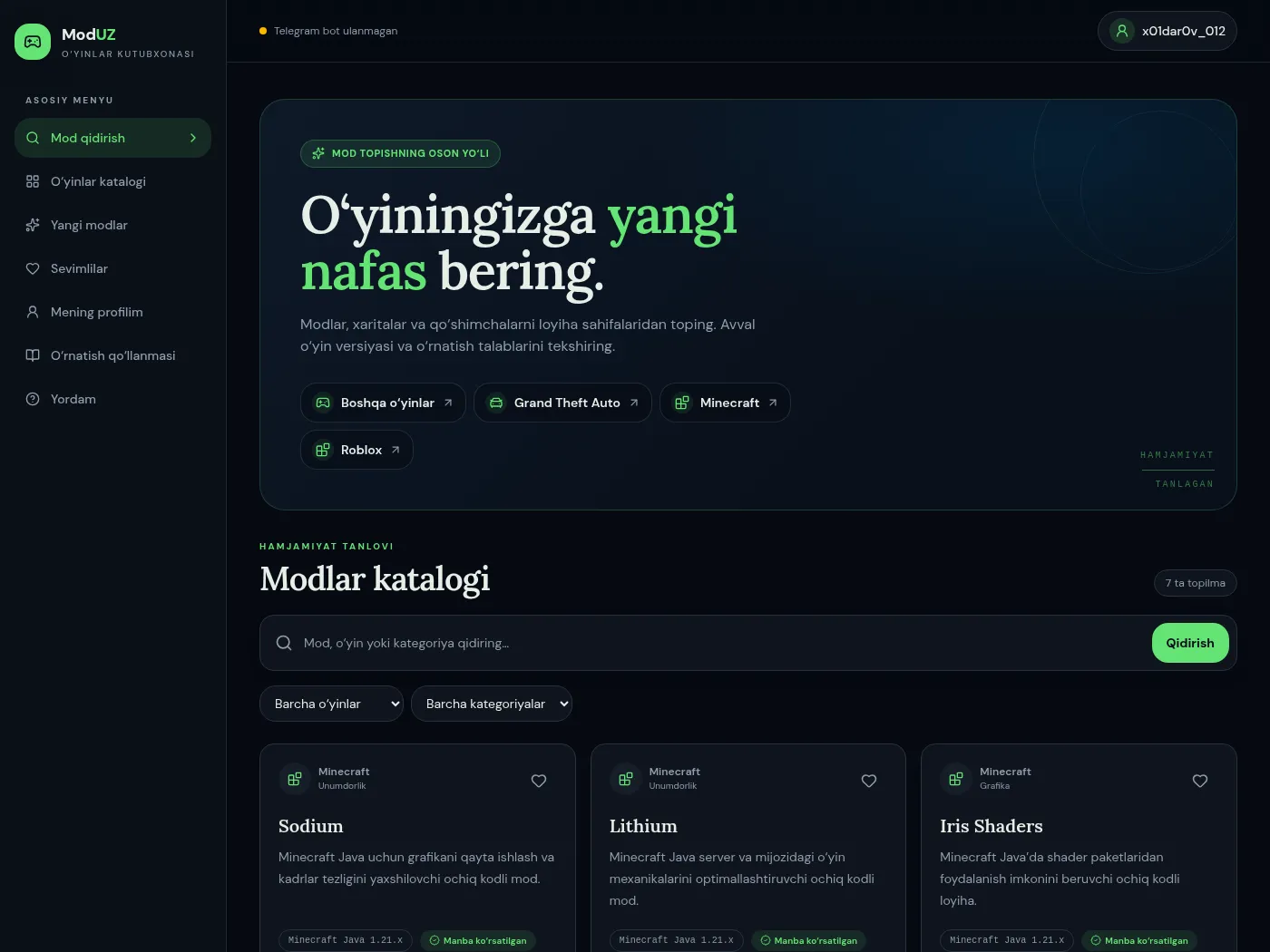 ModUZ Telegram Bot
