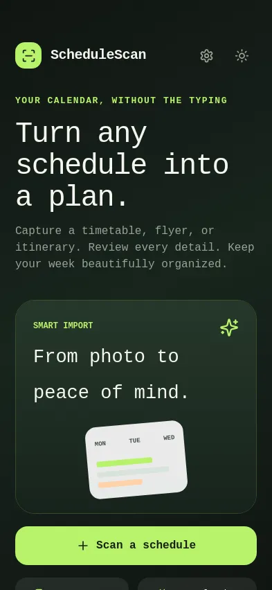 ScheduleScan Pro