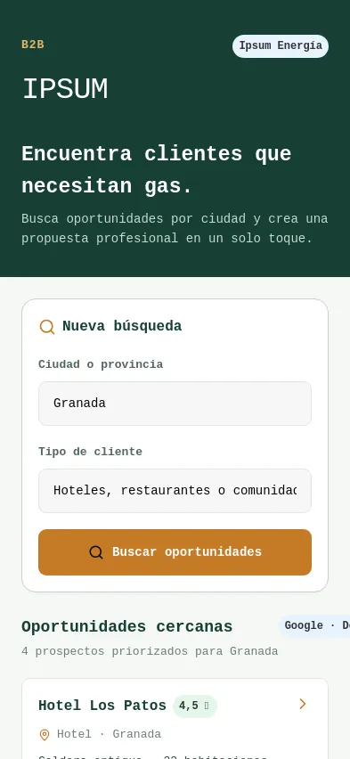 B2B Ipsum Client Finder