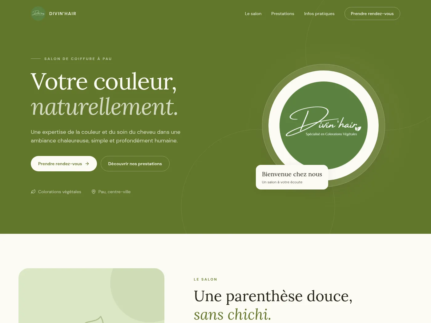 Divin'Hair Salon Website