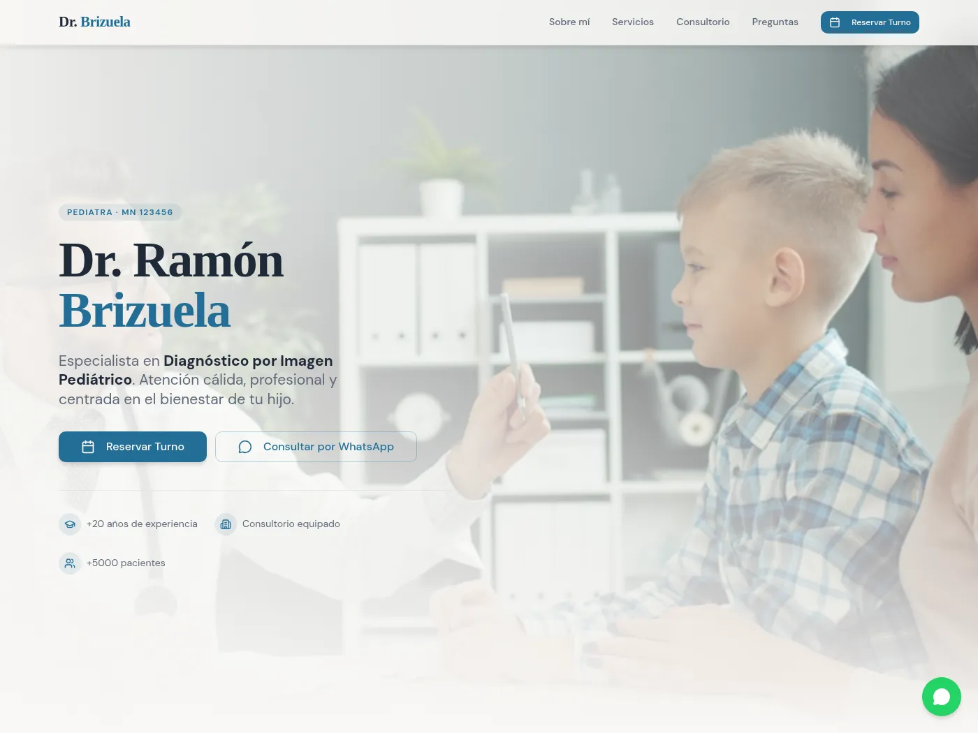 Dr. Brizuela Landing Page