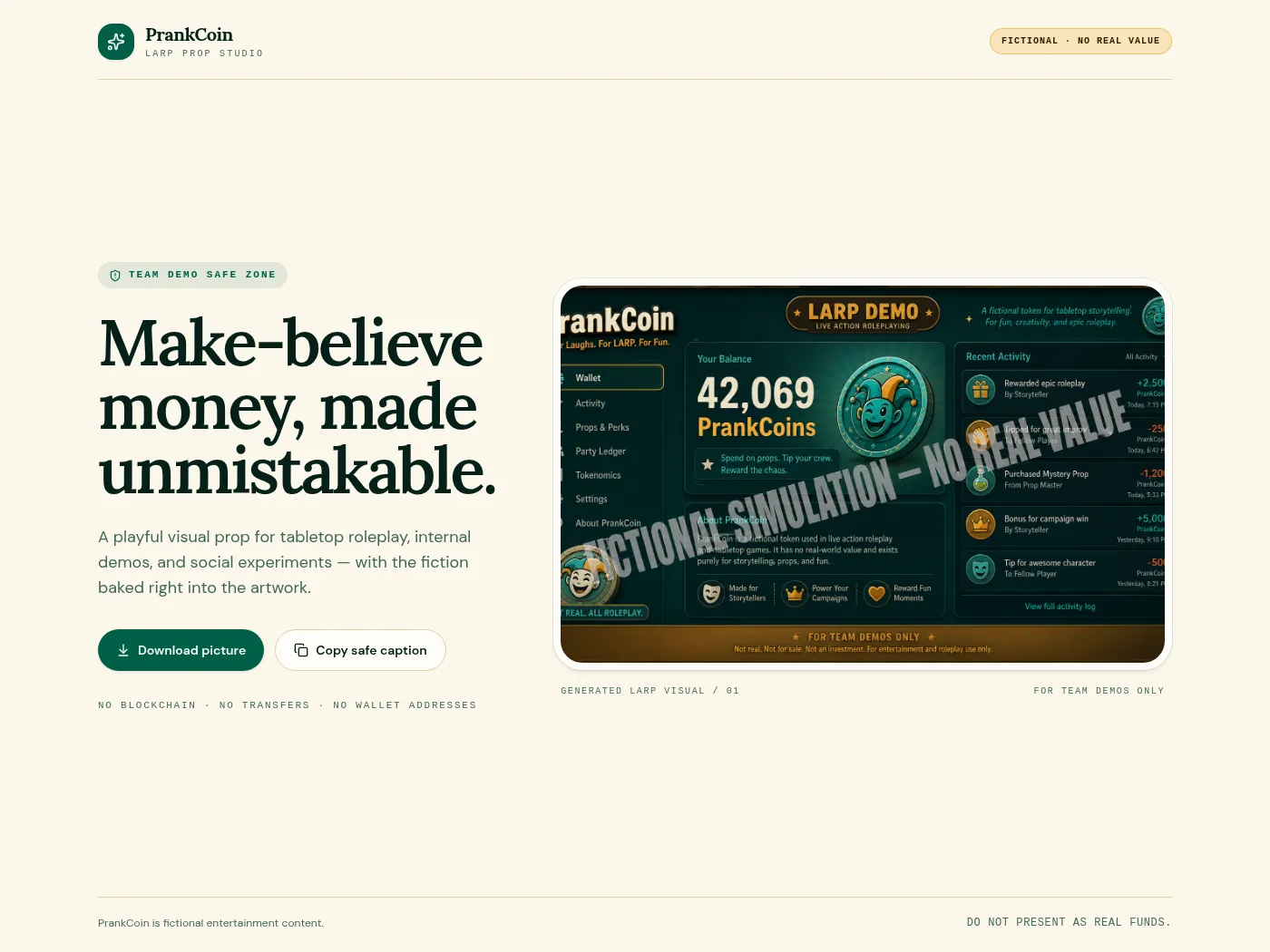 PrankCoin Wallet