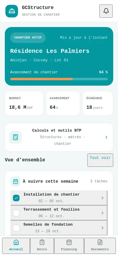 GCStructure Mobile App
