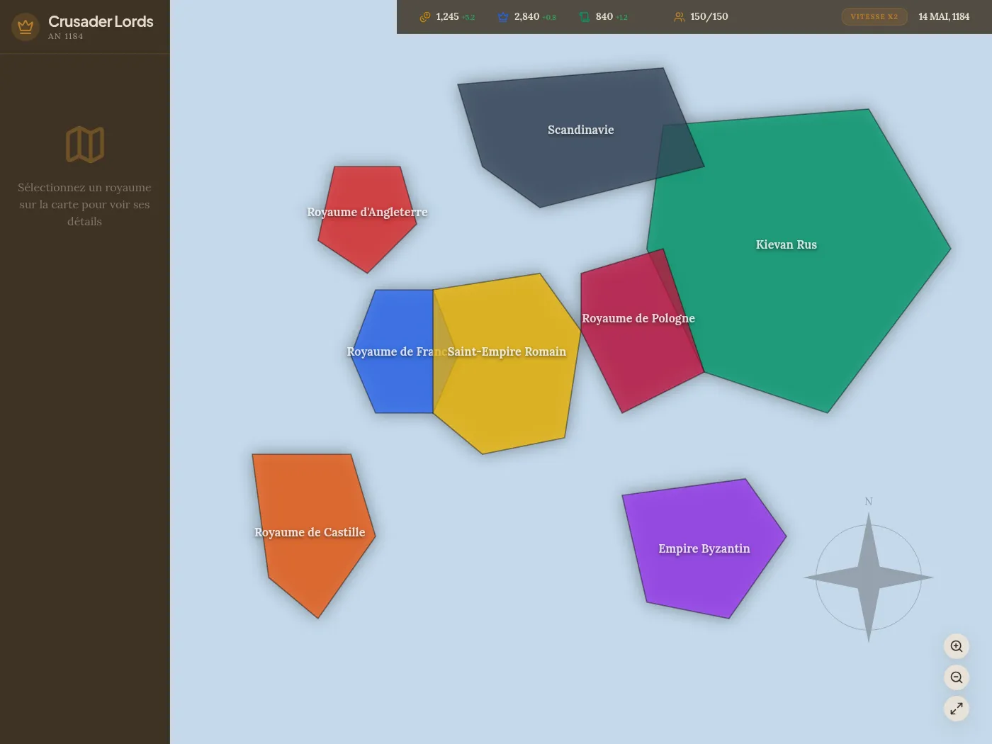 Medieval Europe Map Game