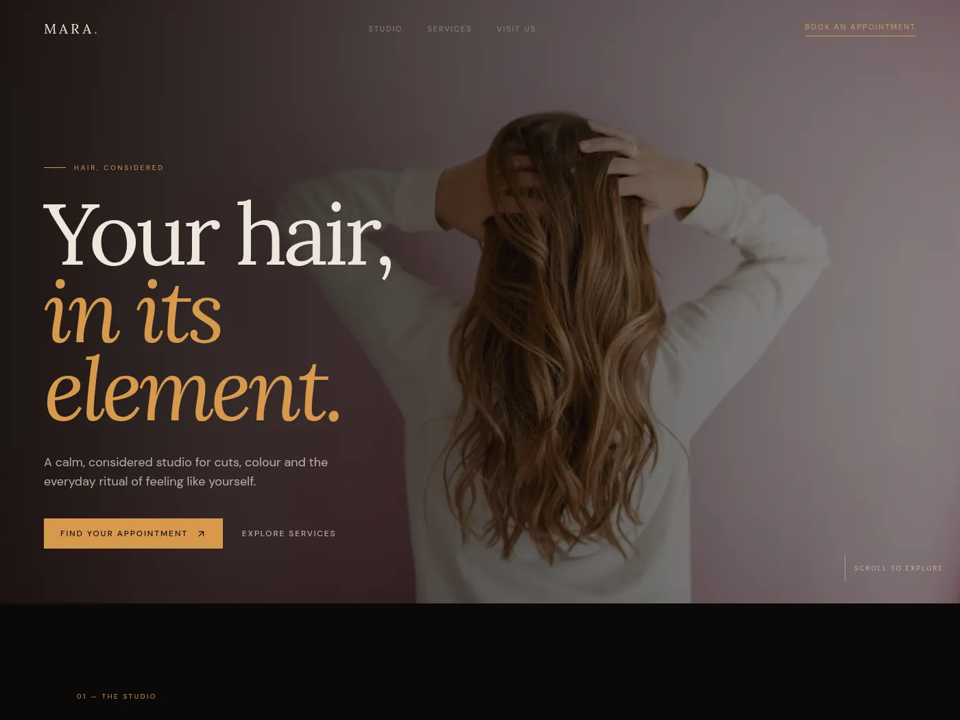Minimalist Salon Site