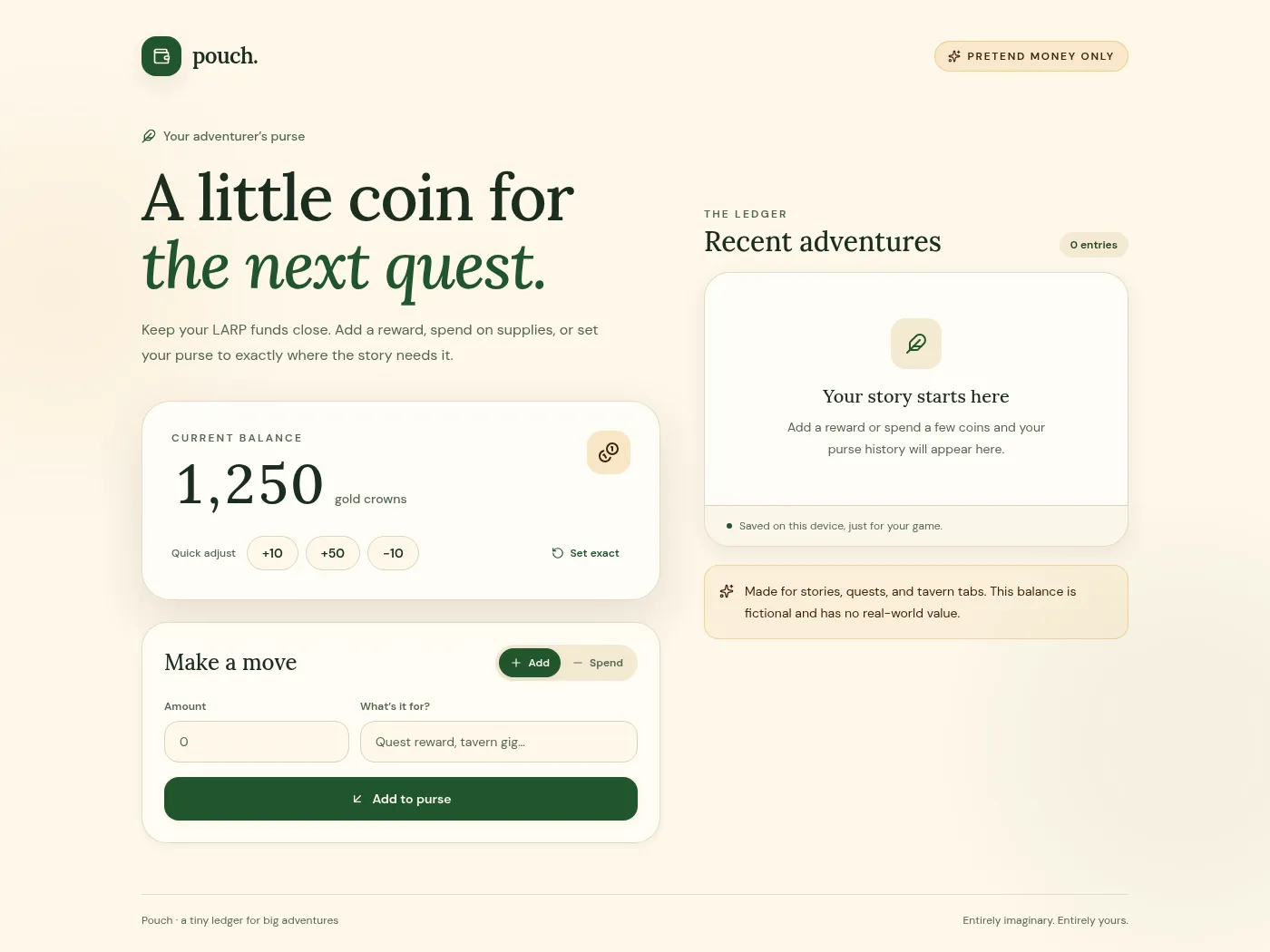 LARP Money Counter