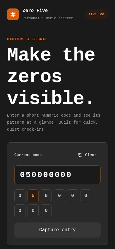 Zero Five Tracker