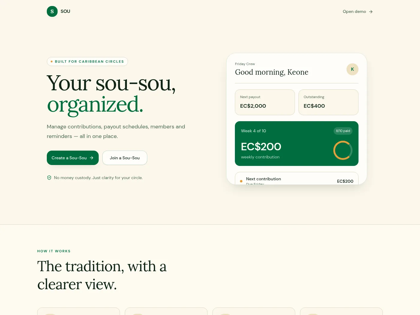 SOU Rotating Savings Manager