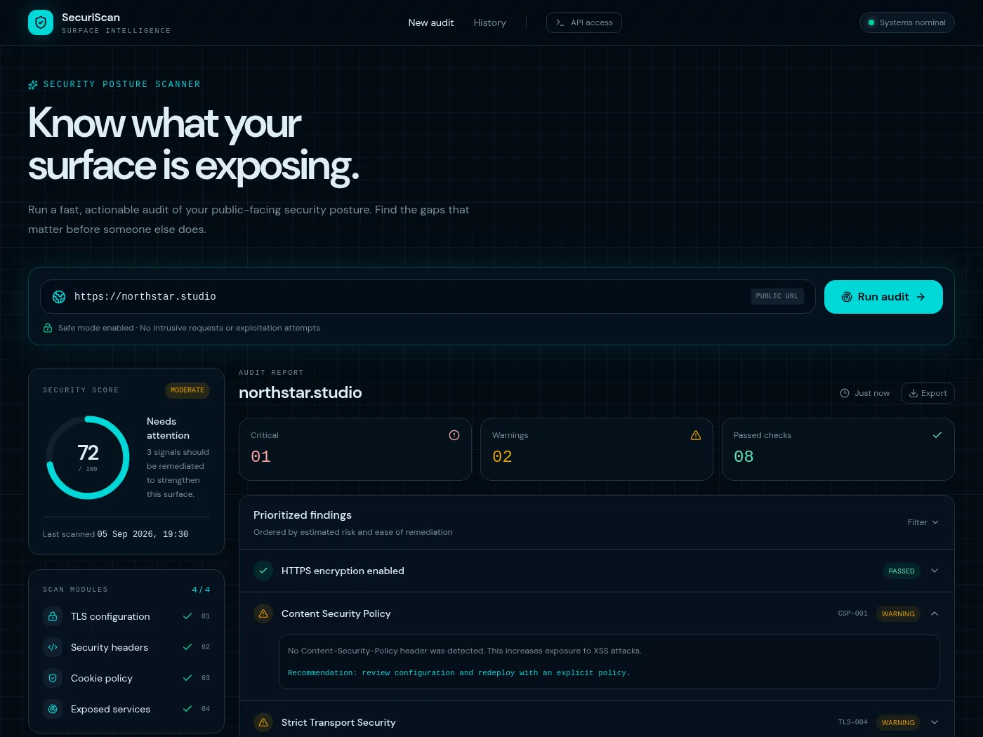 SecuriScan Audit Tool