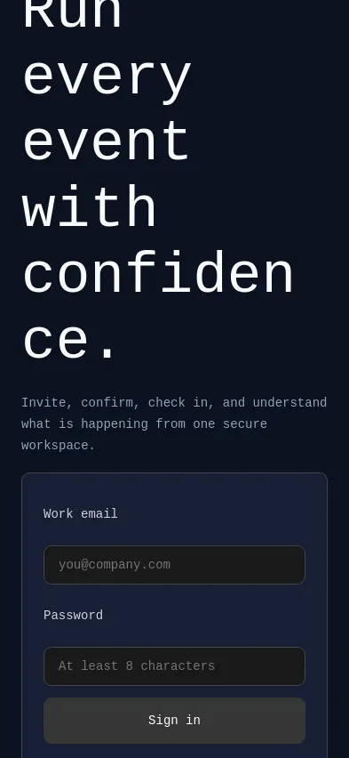 EventFlow SaaS Mobile